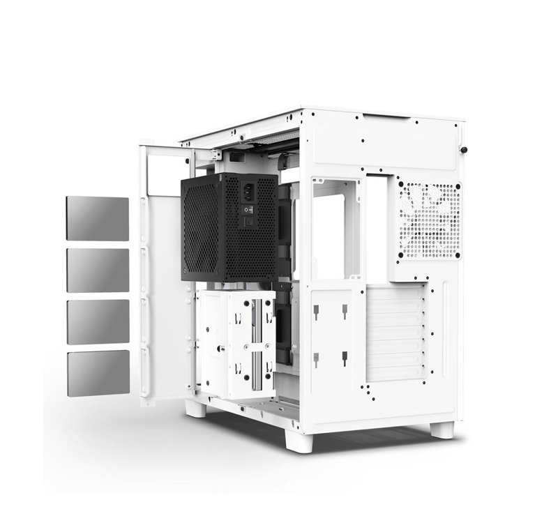 NZXT H9 FLOW Dual-Chamber Mid-Tower ATX Case – White – gotech
